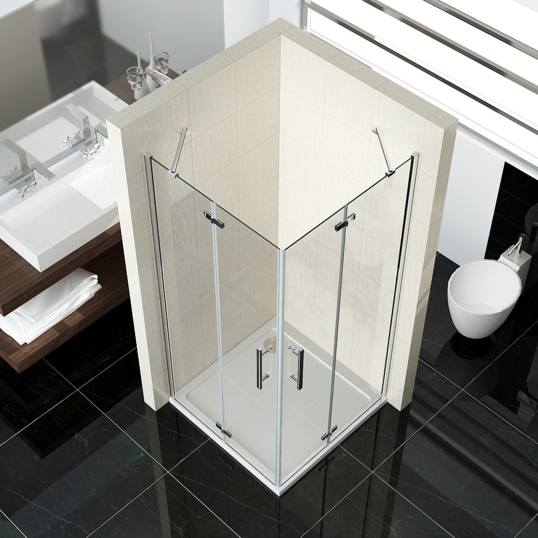 Pivot Frameless Corner Entry Cubicle 1000X1000 Glass Hinge Door Shower ...